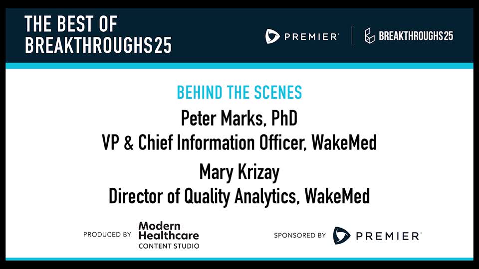 Premier Breakthroughs 25 Day 1: Innovation in action - Modern Healthcare